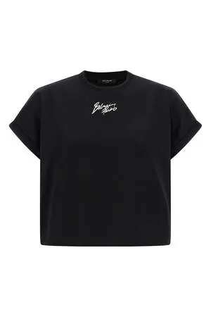 Balmain T-shirt With Cursive Logo