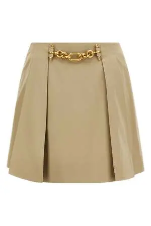 Balmain Mini Skirt With Gold-tone Chain