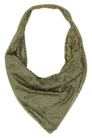Benedetta Bruzziches Draped Rhinestone Mesh Shoulder Bag