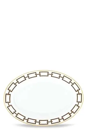 GINORI 1735 Catene' Oval Tray 34cm - Brown