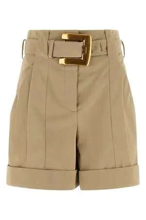 Balmain High-waisted Shorts With Anthem Buckle