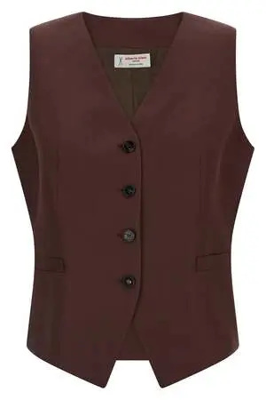 ALBERTO BIANI Long Linen Blend Vest