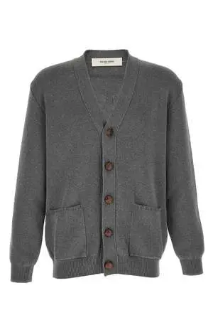 GOLDEN GOOSE Logo Cardigan - Gray