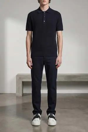 Balmain Polo Shirt With Monogram Jacquard Weave
