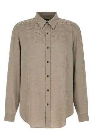 Balmain Jacquard Monogram Shirt - Gray