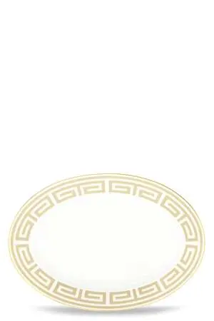 GINORI 1735 Oval Tray With Labirinto Decor - Beige