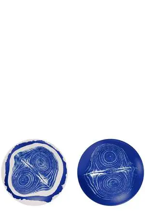 CASSINA Porcelain Charger Plate Set With Tronc Motif - Multi