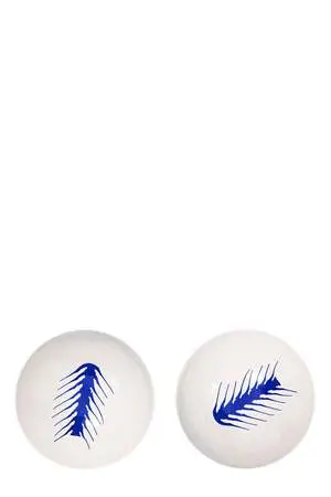 CASSINA 2-piece Plate Set Porcelain Arete Motif - Multi