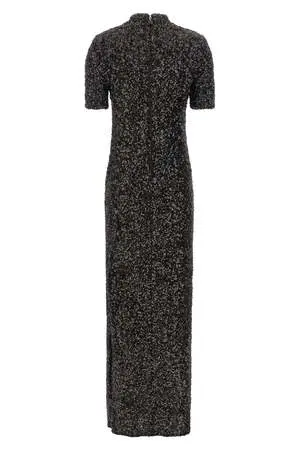 ROTATE BY BIRGER CHRISTENSEN Sequins Maxi Slit Dress