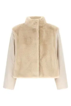 Herno Resort Jacket With Stand Collar - Beige
