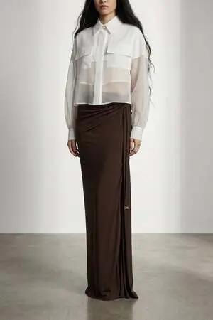 Elisabetta Franchi Lustrous Viscose Skirt