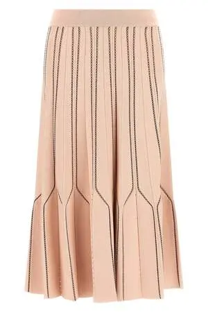 Elisabetta Franchi Origami Knit Skirt - Pink