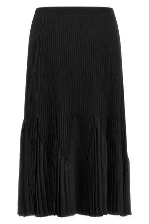 Elisabetta Franchi Midi Skirt With Pleated Knit