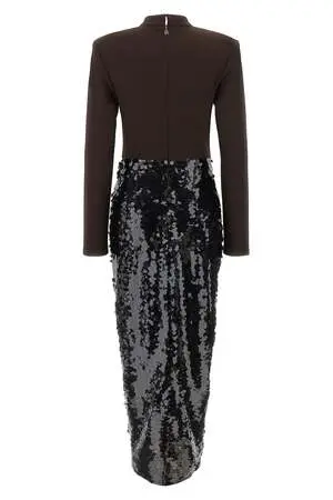 ROTATE BY BIRGER CHRISTENSEN Knotted Midi Dress