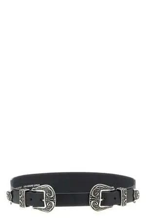 GOLDEN GOOSE Double Buckle' Belt - Black