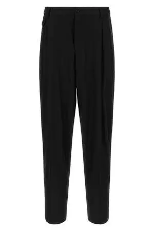 Dolce & Gabbana Virgin Wool Flannel Trousers - Black