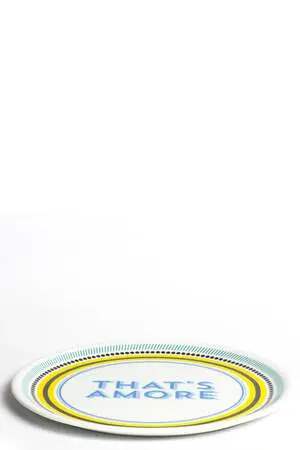 BITOSSI Decorated Porcelain Pizza Plate