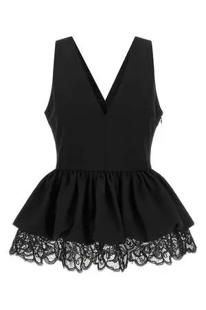 ROTATE BY BIRGER CHRISTENSEN V-neck Peplum Top