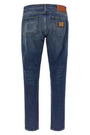 Dolce & Gabbana Jeans With Metal Logo Plaque