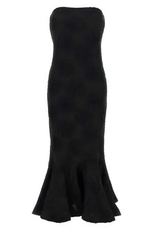 ROTATE BY BIRGER CHRISTENSEN The 'flower Mesh Flounce' Dress - Black