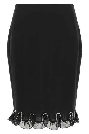 ROTATE BY BIRGER CHRISTENSEN Chiffon Ruffle Embellished Midi Skirt