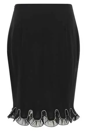 ROTATE BY BIRGER CHRISTENSEN Chiffon Ruffle Embellished Midi Skirt