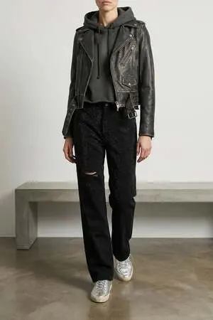 GOLDEN GOOSE Hooded Sweatshirt With Distressed Details