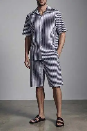 Dolce & Gabbana Striped Bermuda Shorts With Drawstring Waist