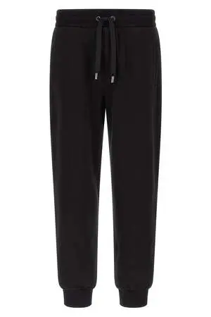 Dolce & Gabbana Joggers With Embroidered Dg Patch - Black