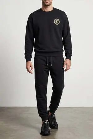 Dolce & Gabbana Joggers With Embroidered Dg Patch