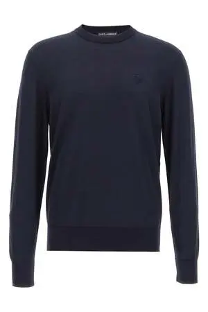 Dolce & Gabbana Sweater 'logo Embroidery - Blue