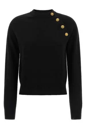 BALMAIN Cashmere Blend Sweater With Gold-tone Buttons