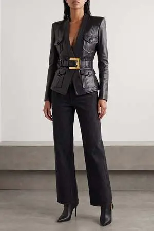 Balmain Loose Fit Jeans With Quilted Stitching