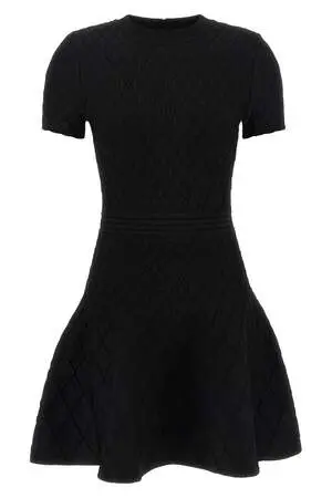 BALMAIN Flared Dress With Textured Knit