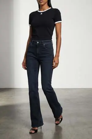 HAIKURE Flared Jeans With Embossed Logo Patch