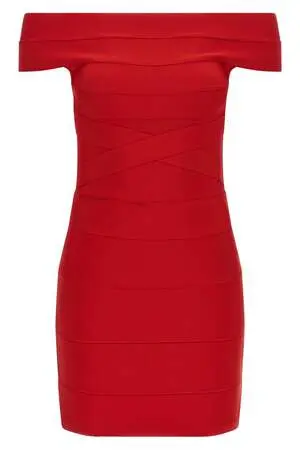 ROTATE BY BIRGER CHRISTENSEN Crossed Bandage Mini Dress