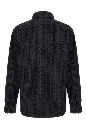 Balmain Overshirt All-over Monogram Pattern
