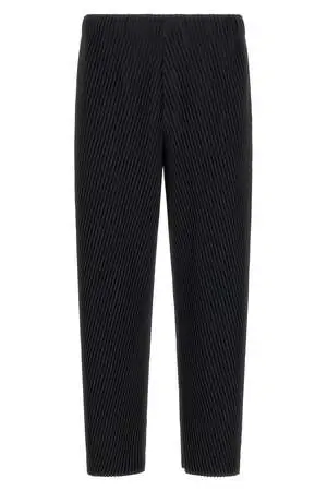 HOMME PLISSE' Slash Trousers - Black