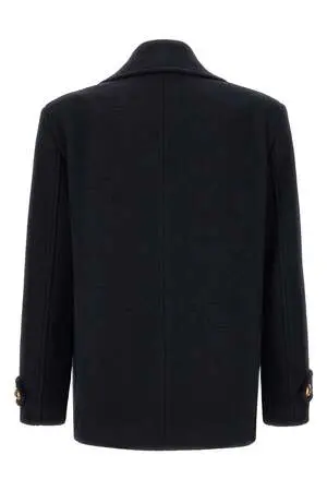 Balmain Peacoat Lion Medallion Buttons