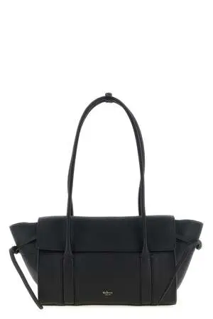 Mulberry Heavy Grain Leather Shoulder Bag - Black