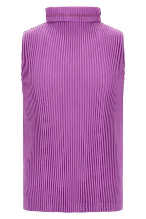 HOMME PLISSE' Pleated Top - Purple