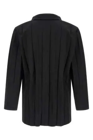 HOMME PLISSE' Homme Plissé Single-breasted Pleated Blazer