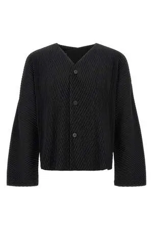 HOMME PLISSE' The 'slash' Jacket - Black