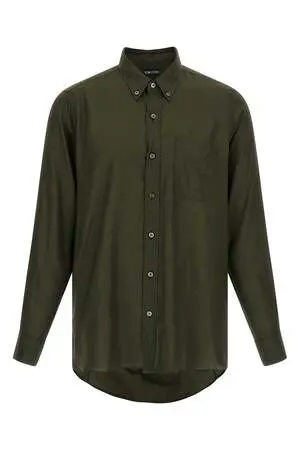 TOM FORD Button-down Collar Shirt - Green