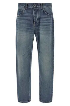 Carhartt Work In Progress Trousers With Logo Patch - Blue