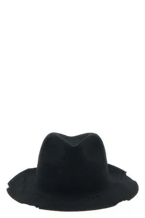 Yohji Yamamoto Hat With Slashed Details - Black