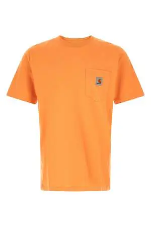 Carhartt Work In Progress T-shirt With Logo Patch Orange