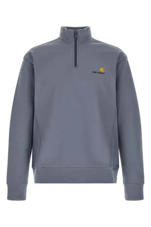 Carhartt Work In Progress Half-zip Sweatshirt With Embroidered Logo - Blue