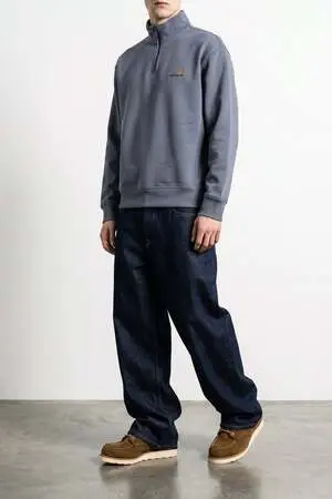 Carhartt Work In Progress Half-zip Sweatshirt With Embroidered Logo
