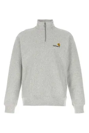Carhartt Work In Progress Sweatshirt With Stand Collar And Half-zip - Gray